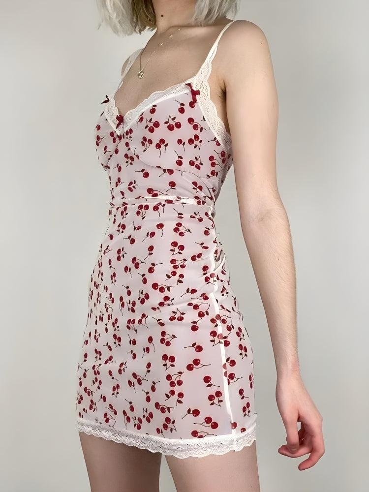 Coquette Cherry Mini Dress - Mauv Studio – MAUV STUDIO®