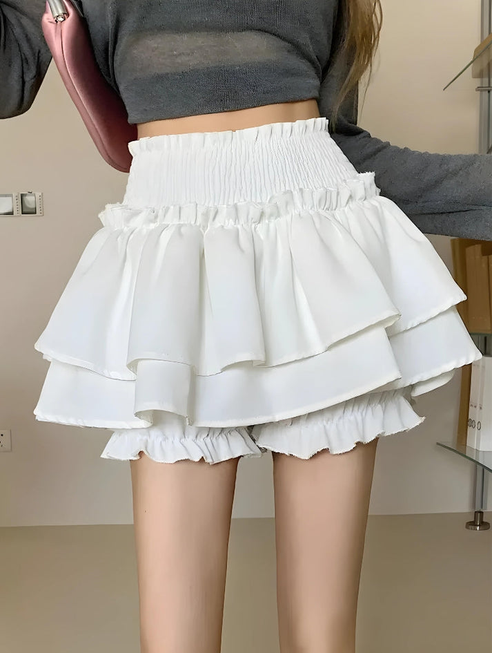 Soft Girl Layered Mini Skort – MAUVSTUDIO®