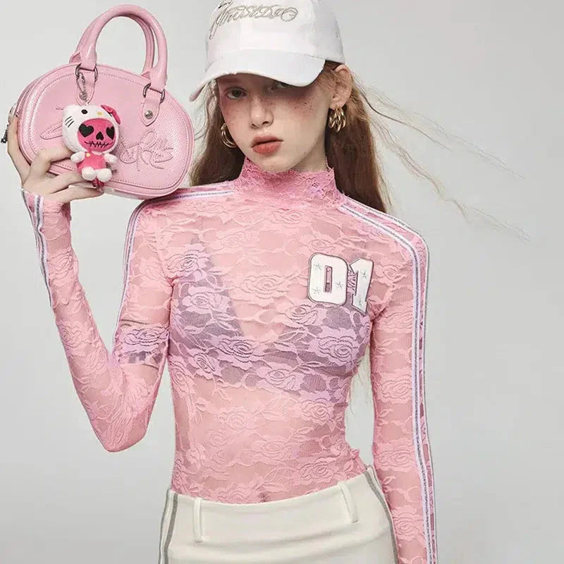 Y2K Embroidered Lace Top – Mauv Studio – MAUV STUDIO®