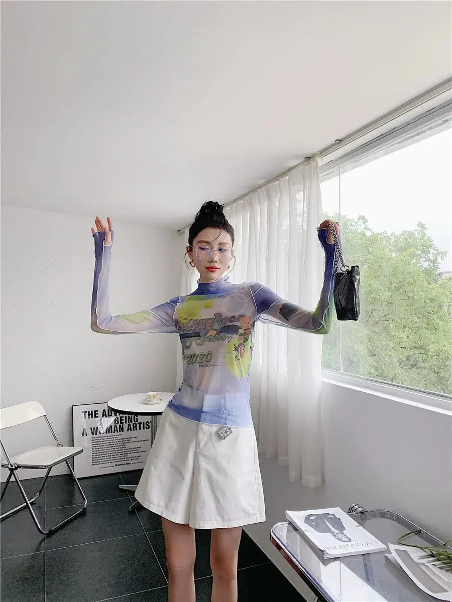 Y2K Minecraft Mesh Top – Mauv Studio – MAUV STUDIO®